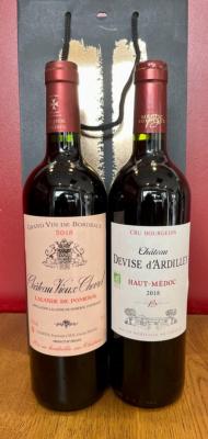 coffret cadeau 2 bouteilles Bordeaux Rive droite, Rive gauche ...